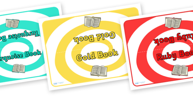 👉 Class Book Group Table Signs Jewel Themed