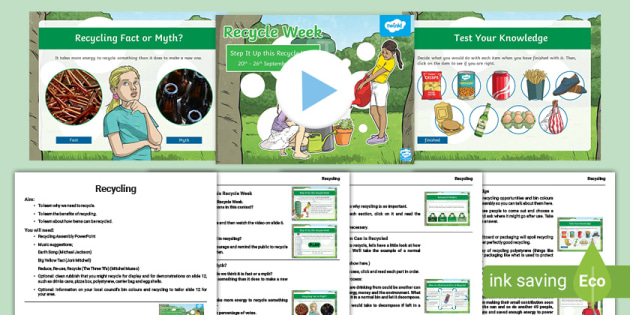 KS2 Recycling Week Assembly Pack (Teacher-Made)