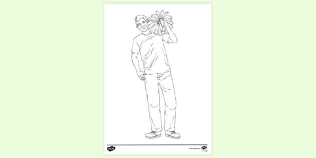 FREE! - Banana Picker Colouring | Colouring Sheets