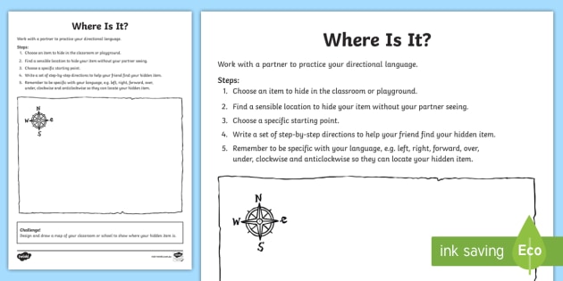 Where Is It? Worksheet