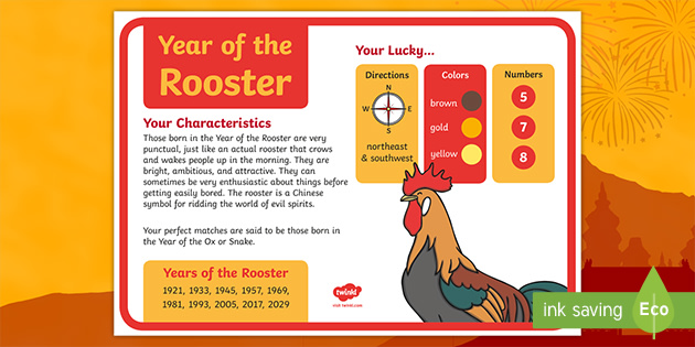 Year of the Rooster Large Poster