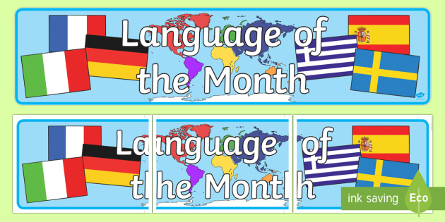 Language of the Month Resources | Display Banner