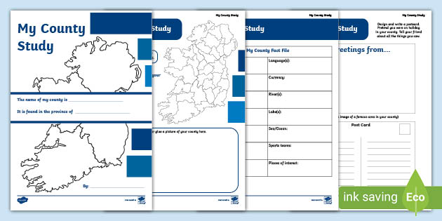 My County Worksheet / Worksheets - ROI (teacher made)