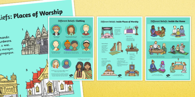 FREE! - Different Beliefs Posters - poster, displays, display, religion