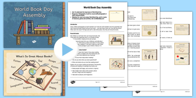 FREE! - Fun and Printable World Book Day Assembly PowerPoint Pack