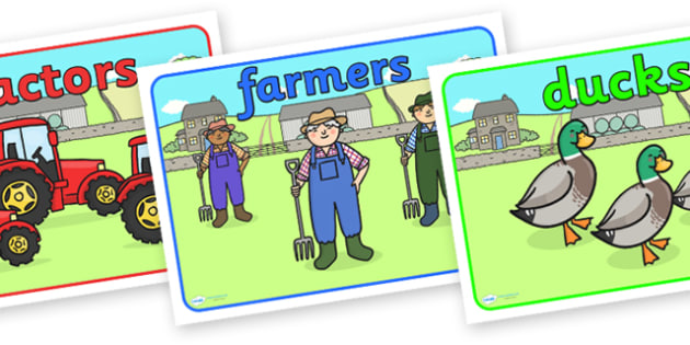FREE! - Editable Class Group Signs (On the Farm)