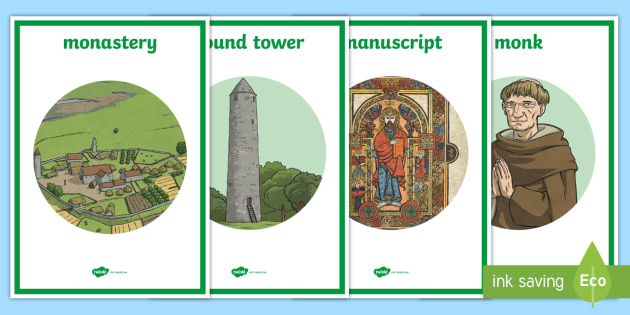 Ancient Monastery Ireland | Clonmacnoise Display Posters