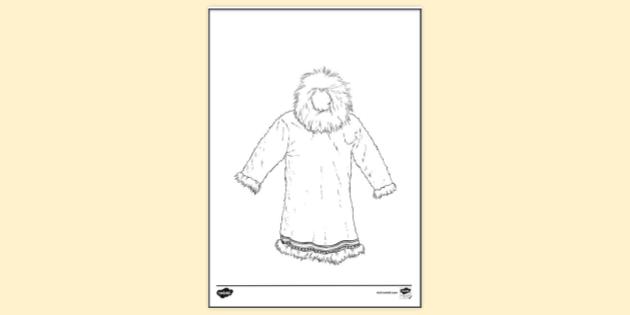 FREE! - Inuit Anorak Colouring Sheet | Colouring Sheets