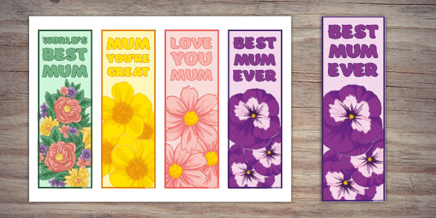 Mother's Day Flower Bookmarks | Twinkl Party