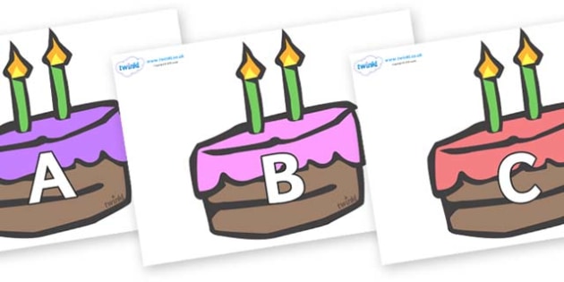 FREE! - A-Z Alphabet on Cakes (teacher made)