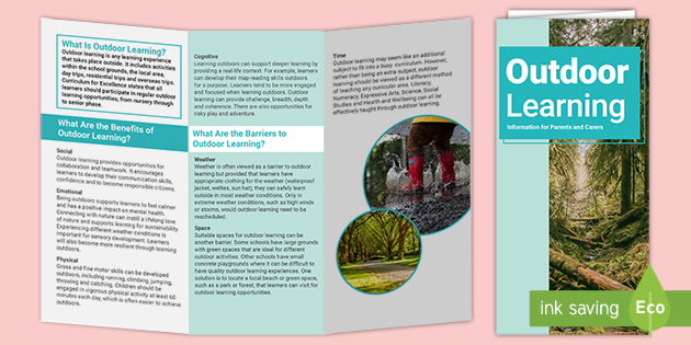 Outdoor Learning Adult Information (teacher made)