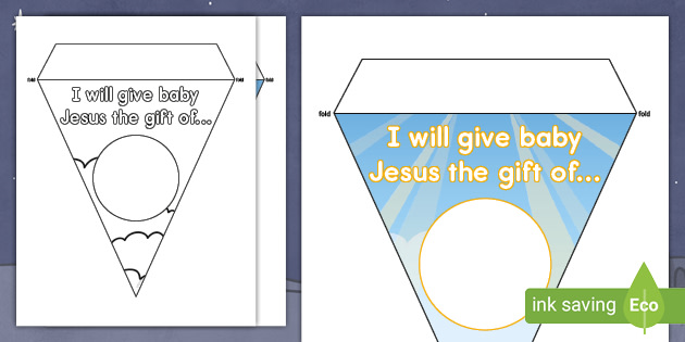 I Will Give Baby Jesus the Gift of...Bunting (Teacher-Made)