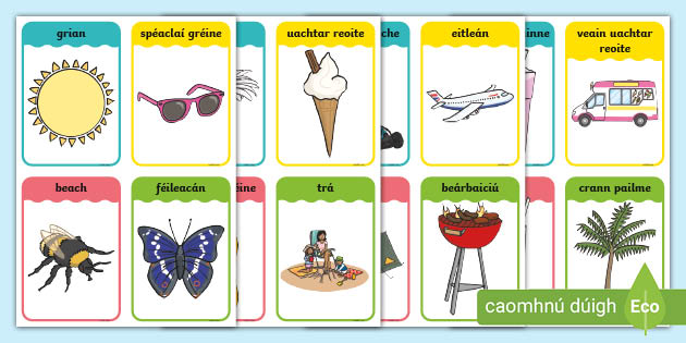 Summer Flashcards Gaeilge (teacher made)