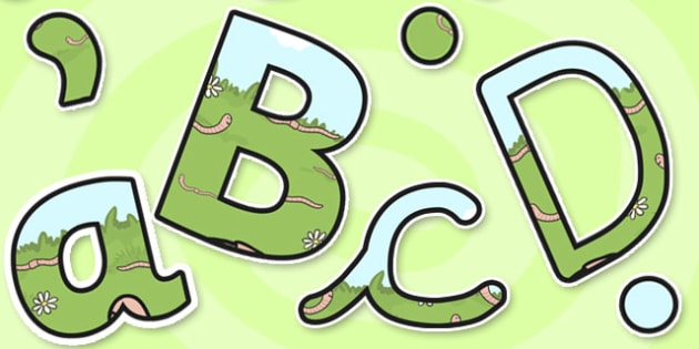 FREE! - Worm Themed Display Lettering (teacher made)
