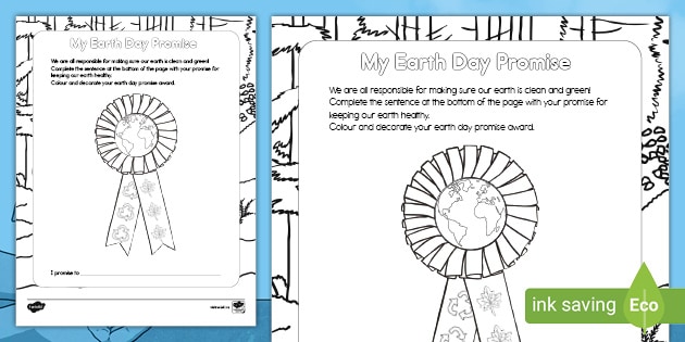 My Earth Day Promise Activity