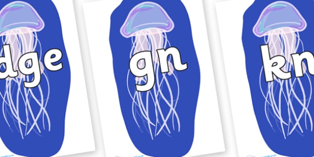 FREE! - Silent Letters on Jellyfish (teacher made)