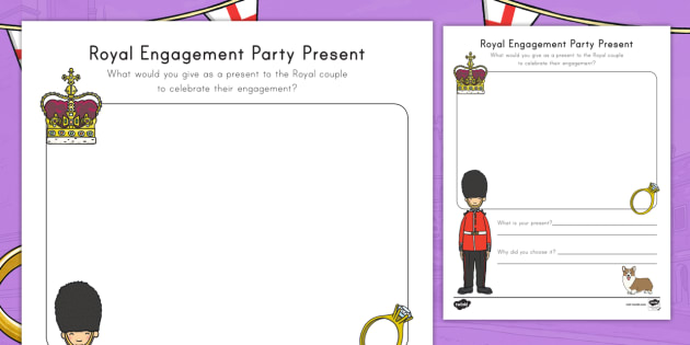 The Royal Engagement Party Present Worksheet (teacher made)