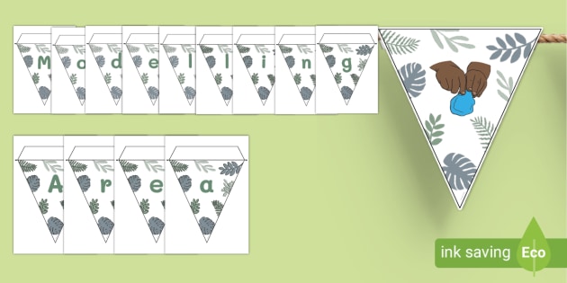 Botanical-Theme Modelling Area Continuous Provision Bunting