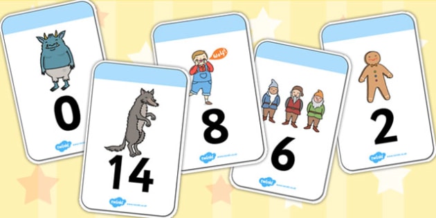 Fairy-tale Number Cards 0-30 (teacher made)