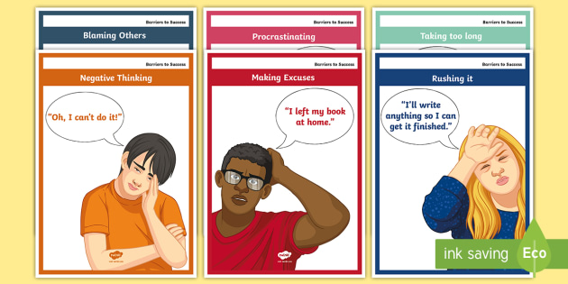 Barriers to Success A4 Display Posters