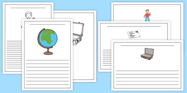 Flat Boy Writing Frames (teacher made)