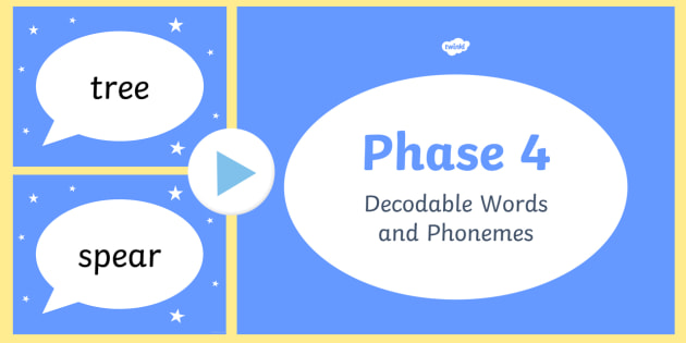 Phase 4 Decodable Words and Phonemes PowerPoint
