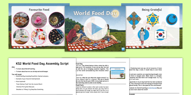 * NEW * KS2 World Food Day Assembly Pack - 16th October, zero hunger ...