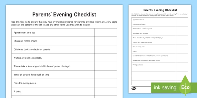 Parent Teacher Meeting Checklist - F-6 (teacher made)