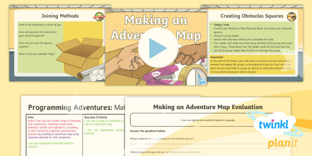 D&T: Programming Adventures: Making an Adventure Map Upper KS2 Lesson 5