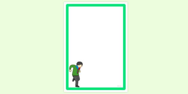 FREE! - Simple Blank Boy Scout Page Border | Page Borders | Twinkl