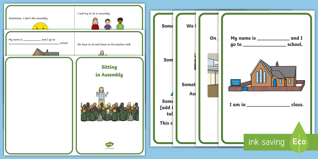 Assembly Social Story - SEN Resources (teacher made)