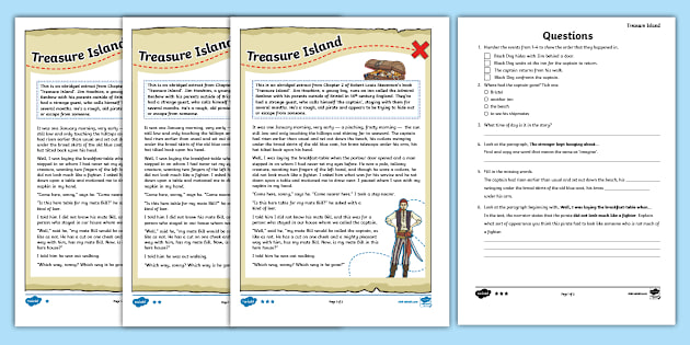 Treasure Island Worksheets