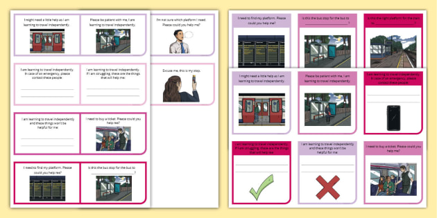 Older Learners: Independent Travel Support Cards