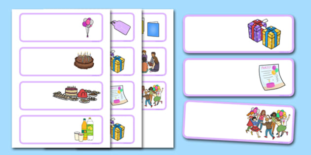 Editable Party Themed Drawer, Peg, Name Labels