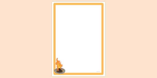 FREE! - Campfire Page Border | Page Borders | Twinkl