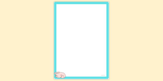 Simple Blank Raw Whole Chicken Page Border | Page Borders