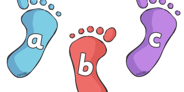 A-Z Alphabet on Footprint (teacher made)