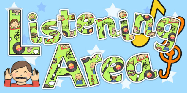 👉 Listening Area Display Lettering (teacher made)