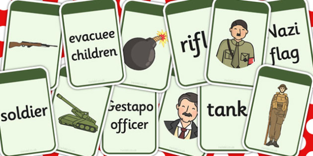 World War Two Matching Flashcards - matching, flashcards, ww2