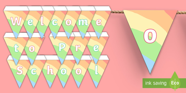 Welcome to PreSchool Display Bunting (teacher made)