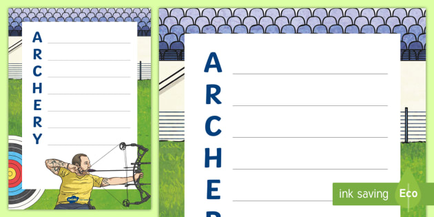 Archery Acrostic Poem - KS2 - Invictus Games - 23rd Sept 2017