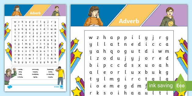Adverb Word Search