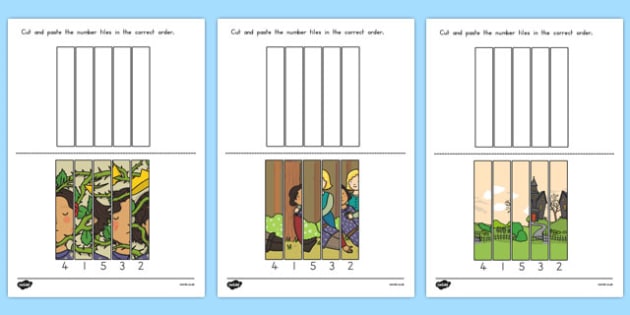 Rapunzel Number Sequencing Puzzle (teacher made)