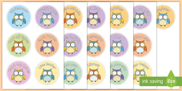 Owl Job Labels