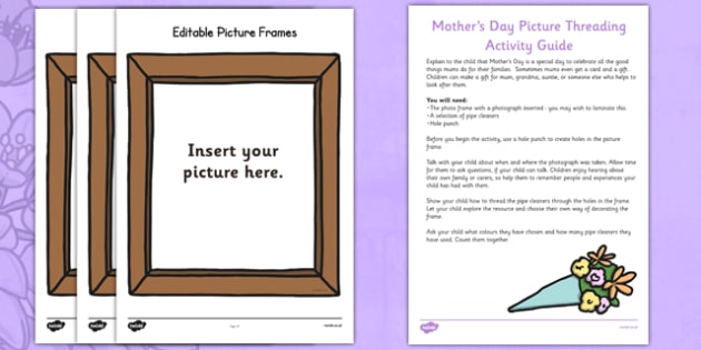 Mother's Day Picture Frame - Craft Activity