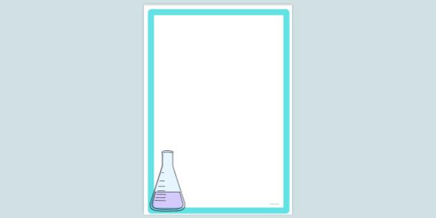 FREE! - Simple Blank Science Flask Page Border