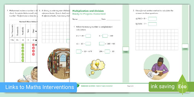 👉 Assessment Y5 Ready-to-Progress : Multiplication Division