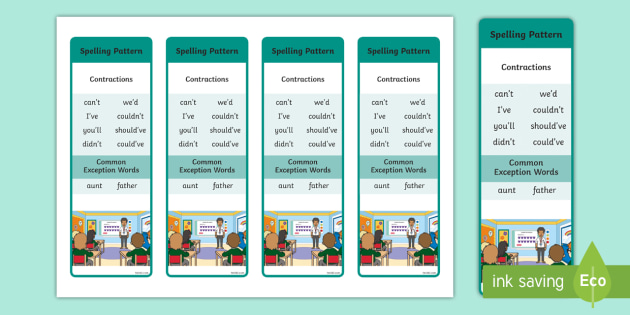 Level 6 Week 22 Spelling Bookmarks (teacher made)