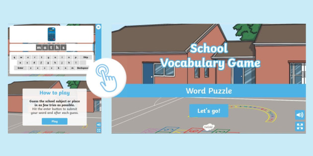 * NEW * ESL School Vocabulary Game (teacher made)