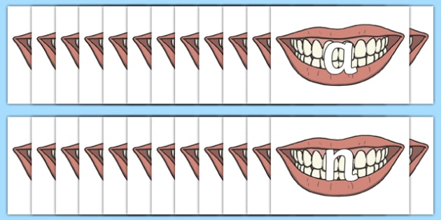 Alphabet on Teeth (teacher made)